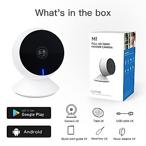 LAXIHUB WiFi Pet Camera Indoor Home Security IP Camera for Dogs/Cats Baby Monitor Room Camera with App 1080P FHD, Night Vision, Two-Way Audio, Motion Detection, Work with Alexa