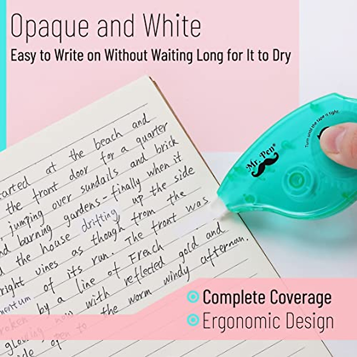 Mr Pen- Correction Tapes, Pack of 7, Correction Tape White Tape, Tape Eraser, White Correction Tape, White Tape, White Out, Wipe Out Tape, Wide Out Tape, Correction Tape Wide, Correction Tape Eraser