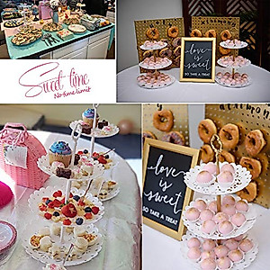 Set of 2 Pieces 3 Tier Dessert Stand Fruit Plate Cupcake Plastic White Cup Cakes Desserts Fruits Candy Buffet Serving Tray (White Round 2pcs)