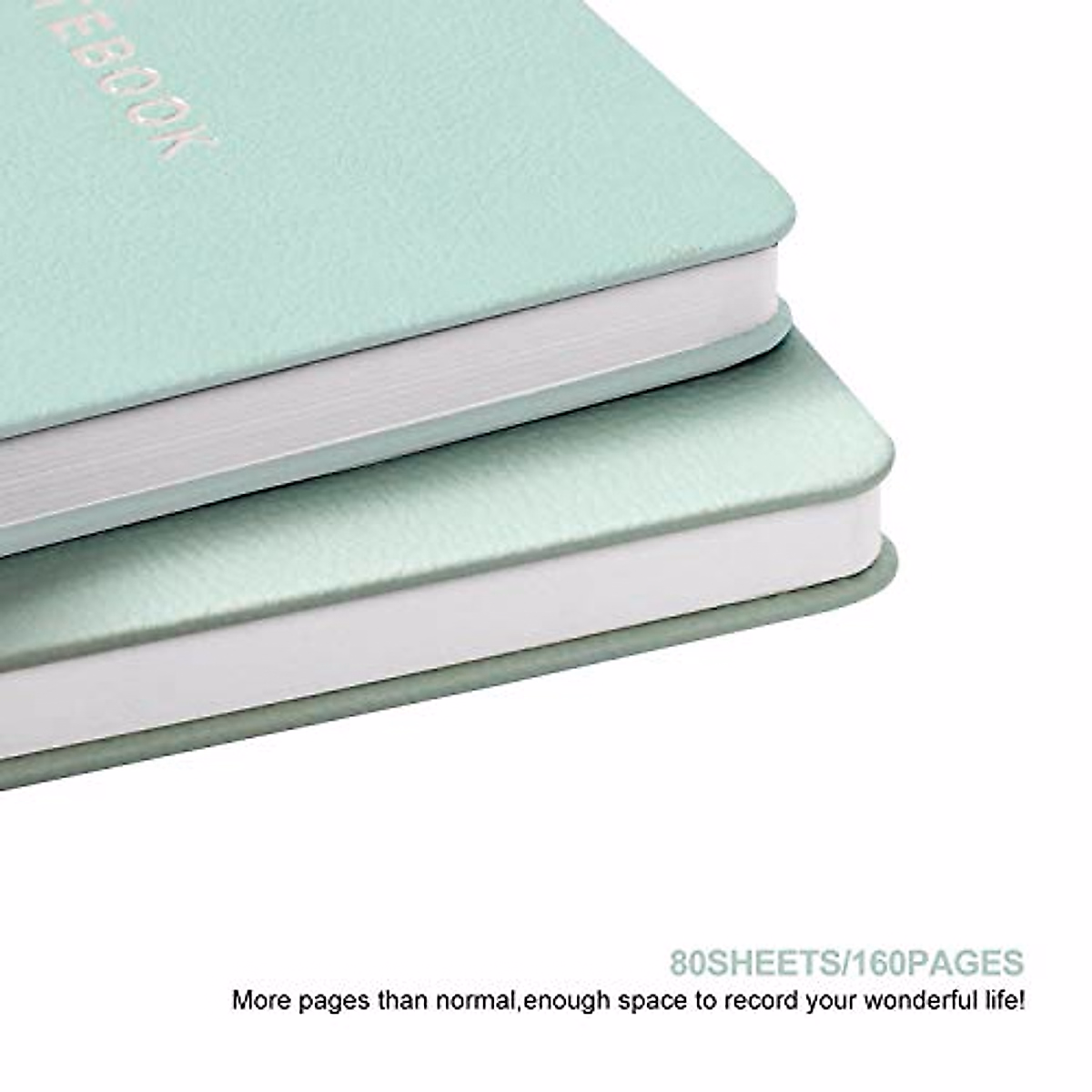 A5 Classic Notebook Journal, 5.6 X 8.1 inches,Hard Cover,160 Premium Thick Pages,Fine PU Leather, College Ruled Notebook with Pen Holder,1 Ribbon Bookmark for Journaling Writing Note and Planner