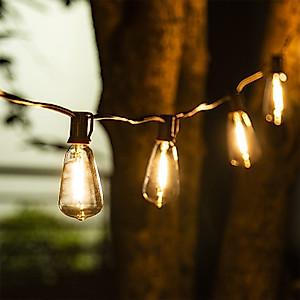 Vanthylit Solar String Lights Outdoor Waterproof, LED Shatterproof Edison String Lights, Outside Lights for Patio Solar Powered