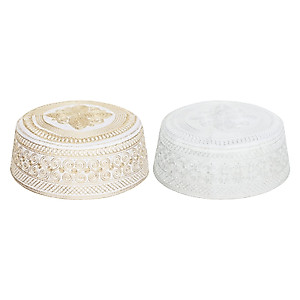 HKSICHENGKEJI Muslim Prayer Kufi Hat Men Islam Skull Embroidery Cap Beanie Hat Arabian Omani Turkish Prayer Headwear Ramadan Eid Gift Yellow