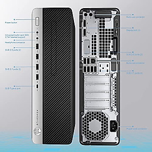 HP Desktop Computer EliteDesk 800 G3 SFF PC,i5 Small Form Factor Business Desk Top,24'FHD Monitor,16GB Ram 512GB NVMe M.2 SSD + 500GB HDD,WiFi,BT,HDMI,DP,DVD,Wireless K&M + TJJ Mouse PAD(Renewed)