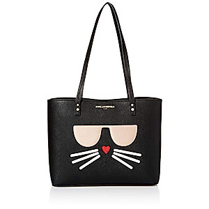 Karl Lagerfeld Paris womens Maybelle Tote Bag, Black/Gold, One Size US