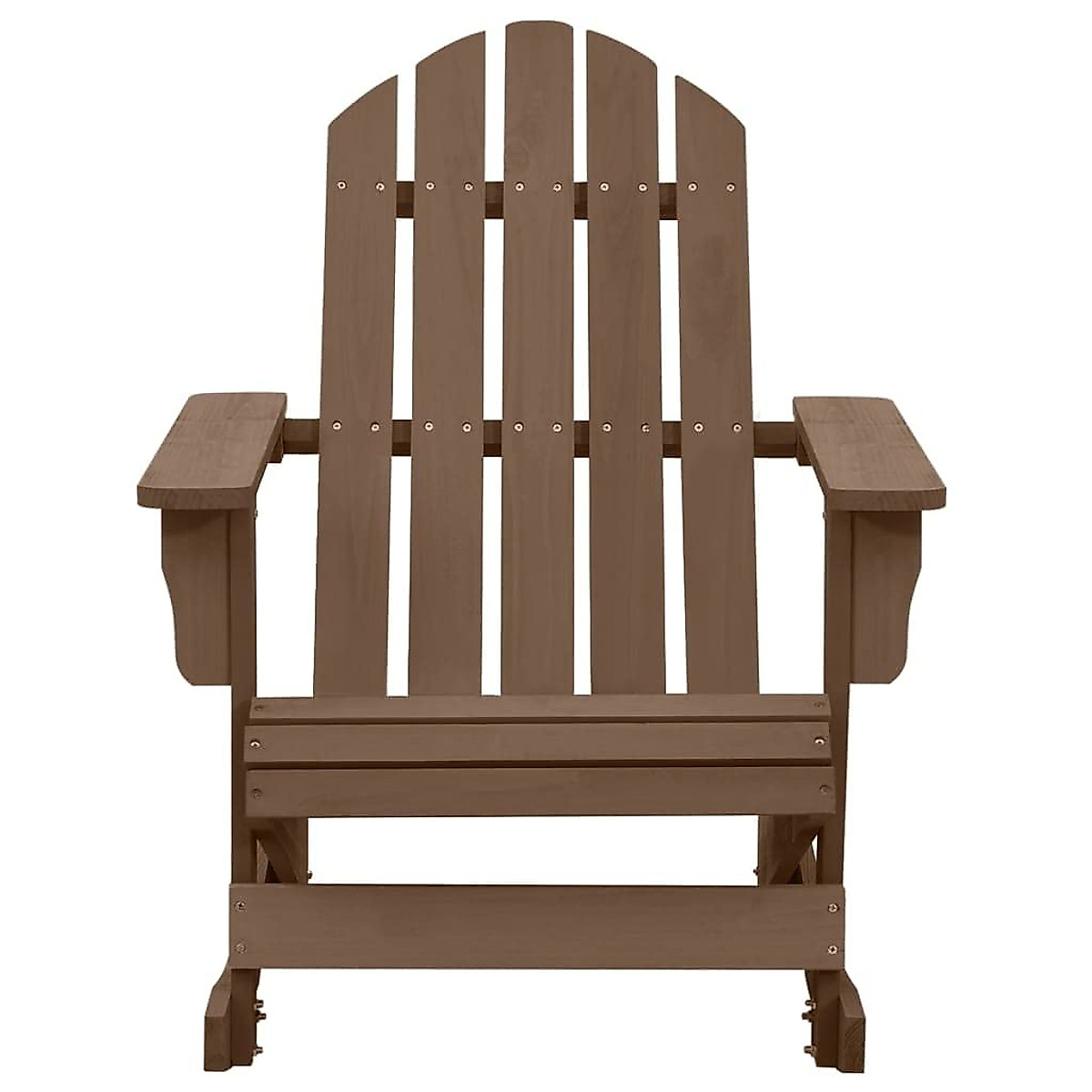 loibinfen Wooden Patio Rocking Chair,High Back Porch Rocker,Outdoor Rocking Chair, Widely Used for Lawn, Porch, Backyard, Indoor and Garden, Wood Brown