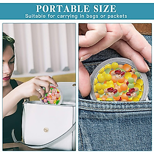 20 Pack 3.5 Ounce Metal Tin Cans, Round Empty Container Cans with Clear Top, Storage Cans Gift Case for Kitchen, Office, Candles, Candies, Arts & Crafts