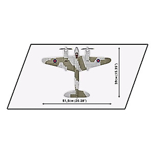 COBI Historical Collection WWII De Havilland DH.98 Mosquito Plane, Wood
