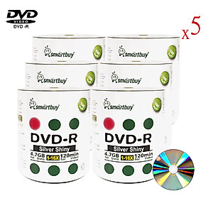 Smart Buy 3000 Pack DVD-r 4.7gb 16x Shiny Silver Blank Data Video Movie Recordable Media Disc, 3000 Disc 3000pk