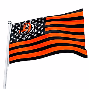 2But Large Bengal Tiger US Stars and Stripes Flag Banner 3x5Feet