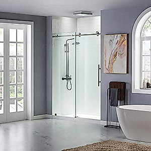 WOODBRIDGE MBSDC6076 Shower Door, 60"x76", Brushed Nickel
