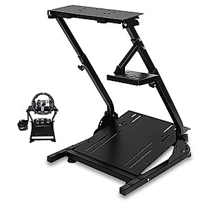 Fruyyzl G29 G920 Racing Wheel Stand, Height Adjustable & Foldable Steering Wheel Stand for Logitech G923 G25 G27,Supporting Thrustmaster T80 T150 TX F430 Gaming Wheel Stand(Wheel Pedals NOT Included)
