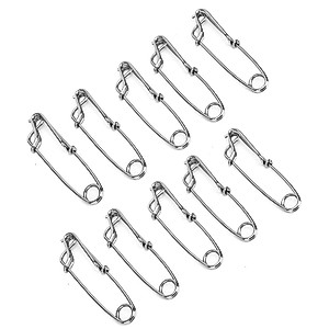 SOONALL 10Pcs Longline Snap Clip, Stainless Steel Long Line Fishing Tuna Clips, Longline Branch Hangers Snap Clip Tuna Clamp Fishing Tackle - 2.6X100mm