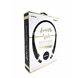 Rhino Foldable Retractable Wireless Headset Headphone Sport Neckband Earbuds