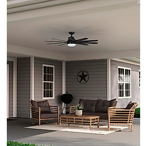 Hunter Fan Company 52615 Overton Ceiling Fan, 060, Matte Black