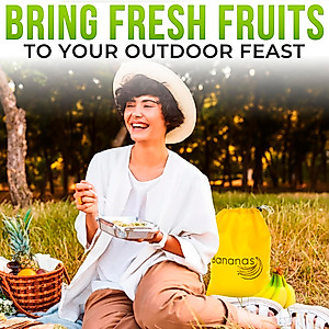 Banana Bag Yellow Products Bag - Fruit and Vegetable Storage Magic Bag Fruit Organizer for Refrigerator Reusable Grocery Bags - Washable Storage Bag Potato Sack Reusable Food Saver Bags Seed Sack Bags