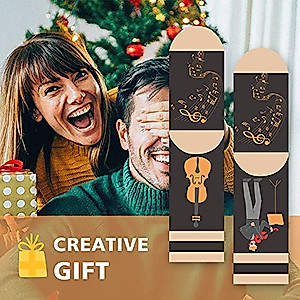 Funny Violin Socks Men Teen Boys - Music Fun Novelty Crazy Funky Cool Socks 9-11 Musical Musician Violin Valentines Day Gifts for Music Lovers Christmas Stocking Stuffers
