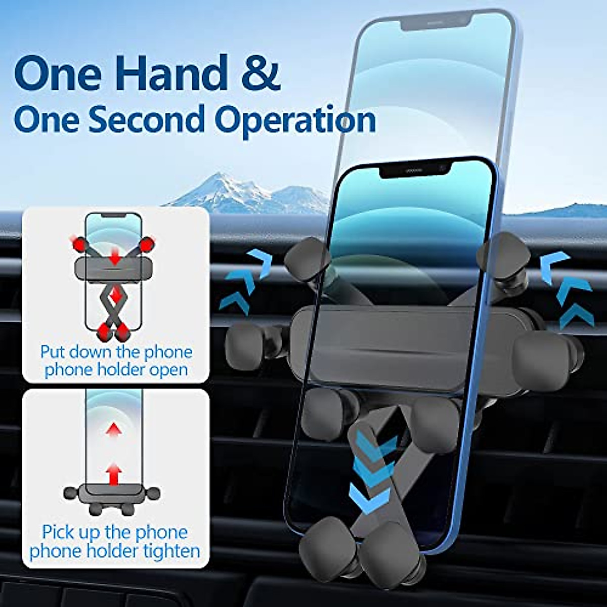 LUNQIN Car Phone Holder Mount for 2015-2023 Porsche Macan and 2019-2023 Porsche Cayenne Auto Accessories Interior Decoration Mobile Cell Smartphone Bracket