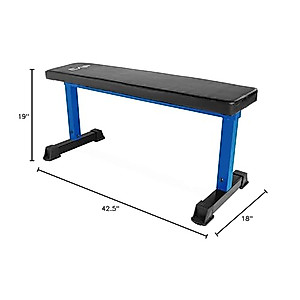 Cap Barbell Flat Weight Bench Blue Color Series
