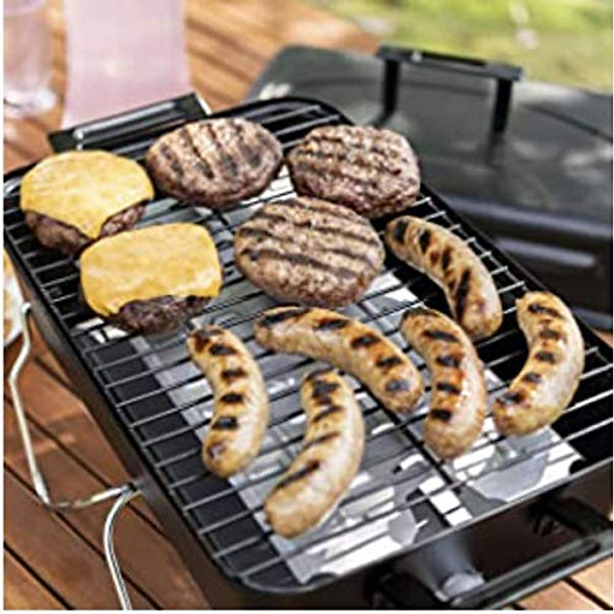 Duke Grills Omaha Go Anywhere Portable Gas Grill - Mini BBQ Propane Grill for Camping, RV, Tailgate - Cooks 8 hamburgers at once - Long Life Steel - Foldable Legs