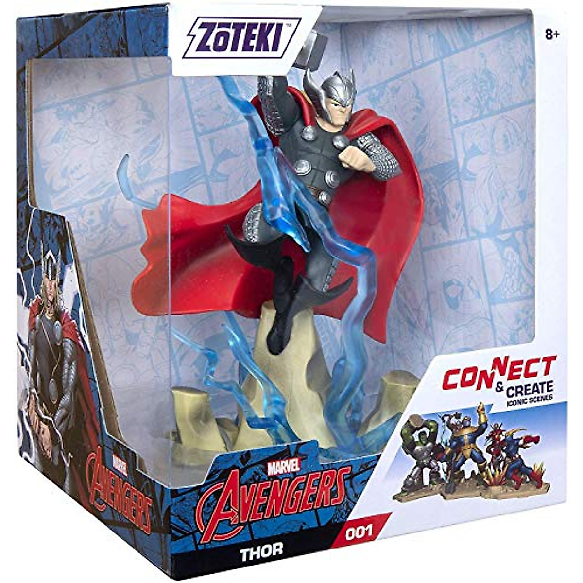 Zoteki Avengers Series 1-4” Thor Collectible - Inspired by ‘Infinity’ - Collect Them All: Fan Favorite Characters Iron Man, Hulk, Captain America, Captain Marvel, Thanos, Mystery Chase Variant