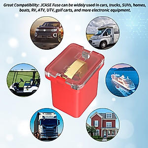 Joinfworld 36Pcs Jcase Fuse Assortment Kit Automotive Low Profile Box Shaped Micro Cartridge Fuses(20A, 30A, 40A, 50A, 60A, 80A) for Ford Chevy/GM Nissan and Toyota Pickup Trucks Cars SUVs