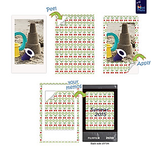 FUJIFILM INSTAX Mini EVO Hybrid Instant Camera + Fuji Instax Film Value Pack (40 Sheets) 32GB Accessories Bundle 5 Plastic Desk Frames + 10 Paper Frames Plus 60 Sticker Frames