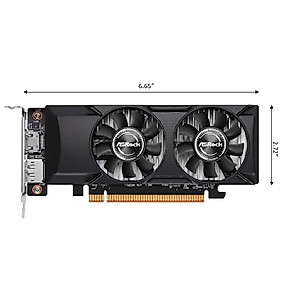 ASRock Low Profile Arc A310 4GB GDDR6 PCI Express 4.0 ITX Video Card A310 LP 4G 64-bit 0dB Silent Cooling Super Alloy Graphics Card 7680 x 4320 450W 15.5 Gbps