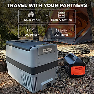 Setpower AJ40 Portable Refrigerator,Portable Freezer,42 Quart(40L) Electric Cooler,Car Refrigerator,12/24V DC Cable & 110/240V AC,Car Fridge for Camping,Truck,Travel,Fishing,3-YEAR Warranty