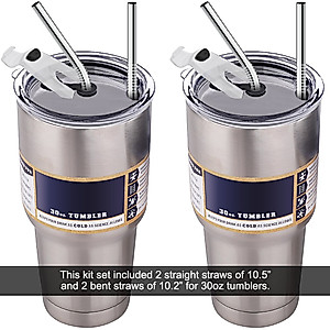 30 oz Tumbler Lids with Drinking Straws, Fits for YETI Rambler, Ozark Trail, Old Style Rtic (Launched before 2016) and More, SENHAI Spill-proof Splash