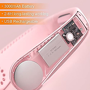 [Instant Cooling] Personal Air Conditioner Neck Fan Micrael Home Built-in Refrigerating Chip Wearable Cooling Fan with 360° Wind Outlet Portable Hang Neck Fan for Hot Flashes