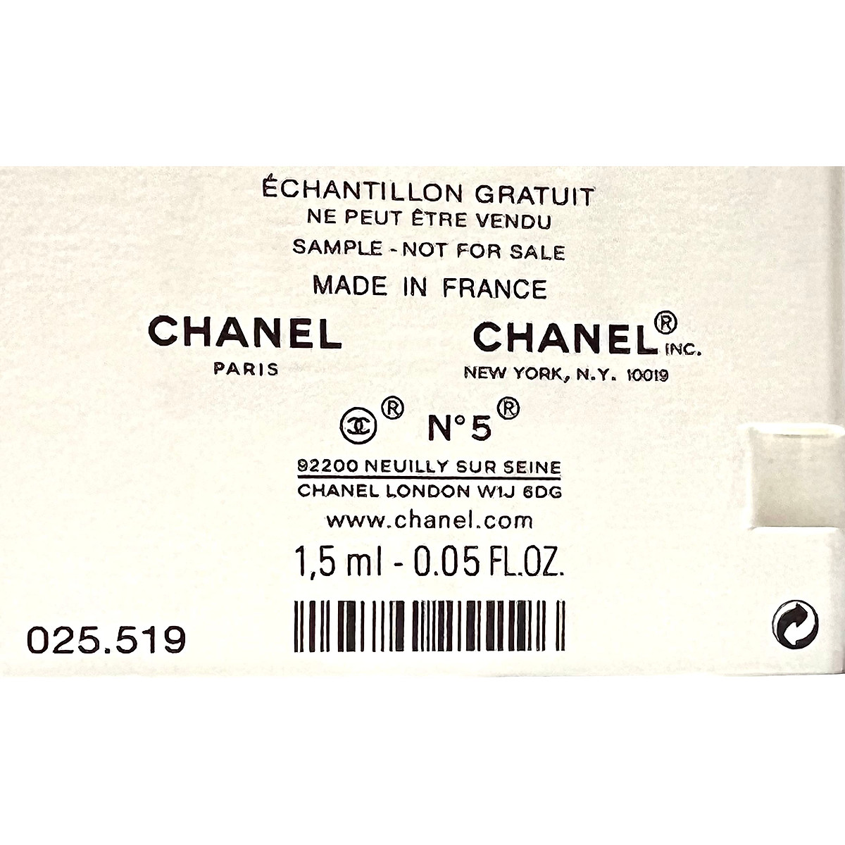 CHANEL No 5 L'EAU EDT Spray Perfume Samples 0.05oz / 1.5ml EACH