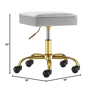 Urban Lifestyle Velvet Petal, Grey Stool,