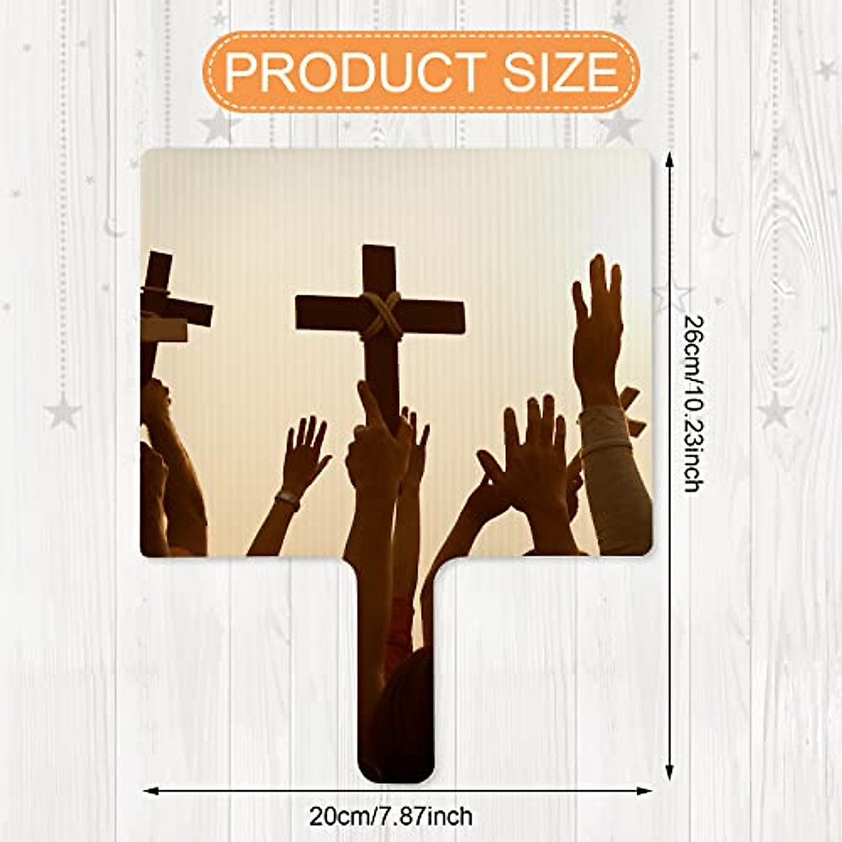 Amyhill 24 Pieces Blank Plastic Hand Fans Photo Fans Waterproof Fans Church Fans for DIY Crafting Painting Hand Held Parlor Fans Paddle Fans for Women Wedding Guests