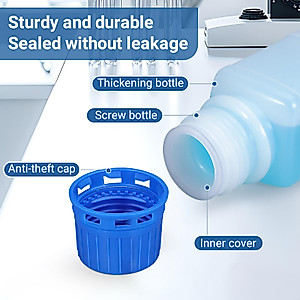 ASEVAT Plastic Narrow Mouth Lab Reagent Bottles, HDPE Square Sample Storage Container, Chemical Container Bottle with Inner Cover, Empty Pill Bottles (Translucence, 2 OZ/60ml)