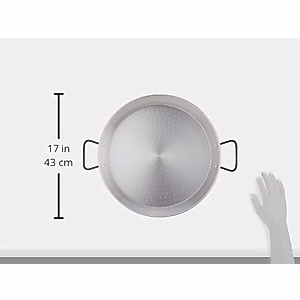 Garcima 16-Inch Pata Negra Restaurant Grade Paella Pan, 40cm