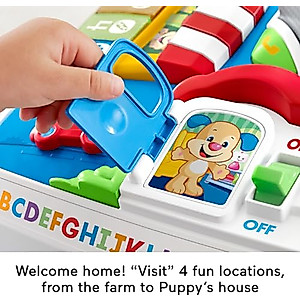 Fisher-Price Baby to Toddler Toy Laugh & Learn Around the Town Learning Activity Table with Music & Lights for Infants Ages 6+ Months​ (Amazon Exclusive)