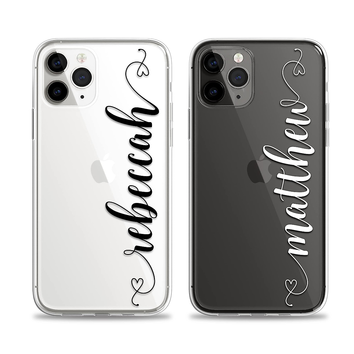 Case Charming Custom Case for iPhone 15 Pro Max 14 Plus 13 mini 12 11 Xs Xr X 10s 10r 10 8 7 Se Personalize Handwriting Name Monogram Clear Phone Cover Slim Soft