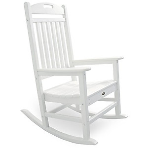 Trex Outdoor Furniture by Polywood TXR100CW Yacht Club Rocking Chair Rocker, Classic White