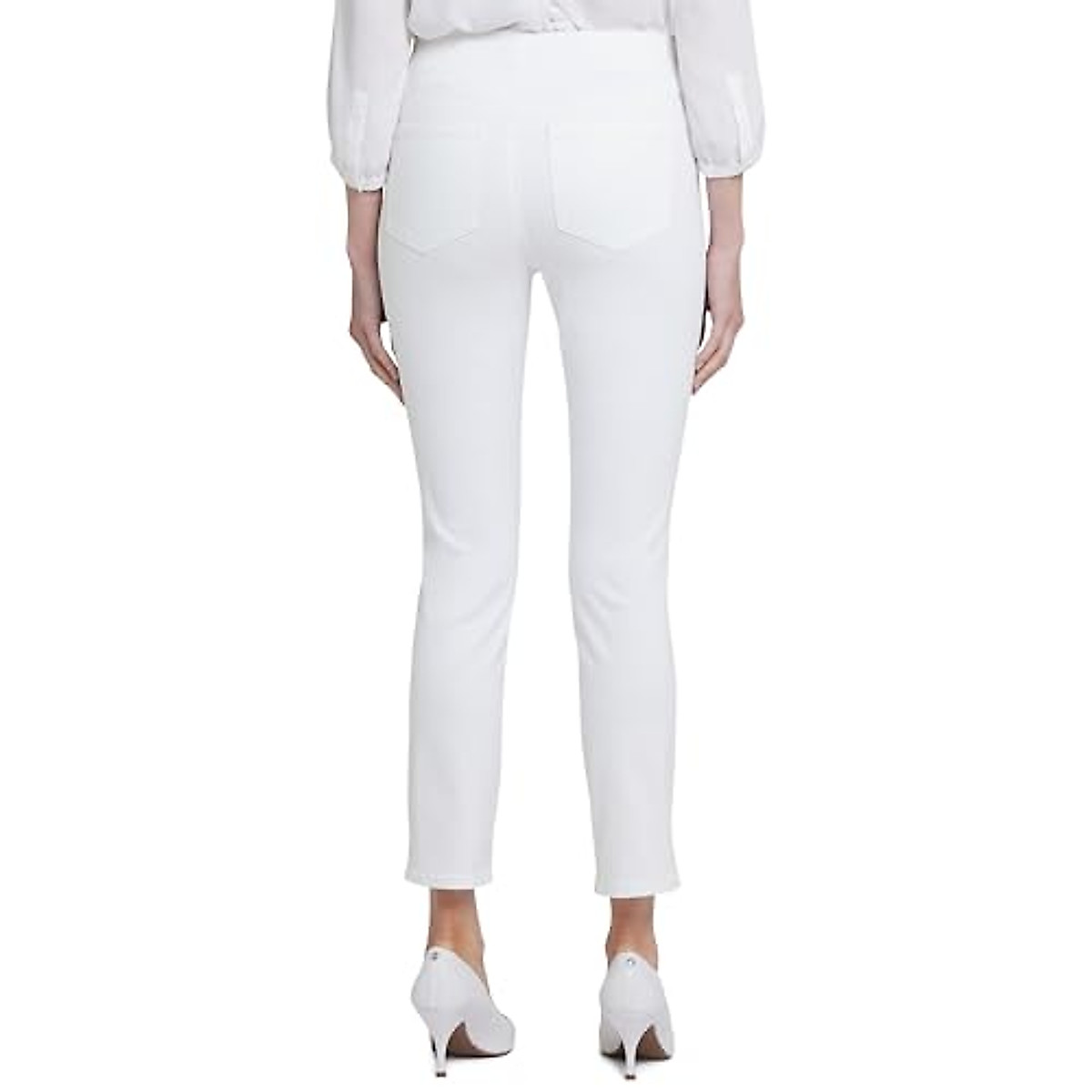 NYDJ womens Pull-on Skinny Ankle | Slimming & Flattering Fit Jeans, Optic White, 16 US