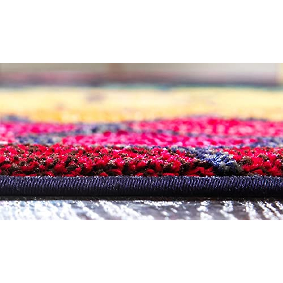 Unique Loom Estrella Collection Geometric, Abstract, Colorful, Modern, Mosaic Area Rug, 7 x 10 ft, Multi/Blue