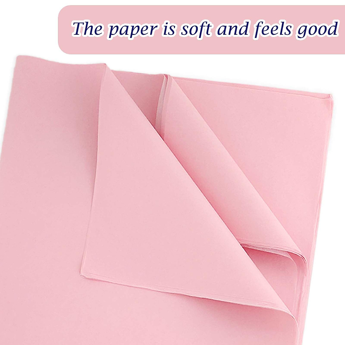 RINDOJIN 100 Sheets Pink Tissue Paper for Gift Bags 14 x 20 Inches Wrapping Tissue Paper Pink Wrapping Paper for Gift Packaging Filler Art Crafts Wedding Birthday Gift Wrapping Paper