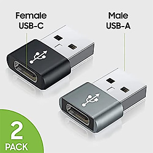 USB-C Female to USB Male Quick Adapter Compatible with Your Microsoft Surface Duo 2 for Charger, sync, OTG Devices Like Keyboard, Mouse, Zip, Gamepad, pd(2pack)