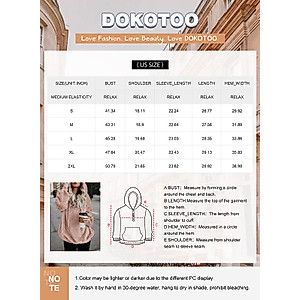 Dokotoo Womens Fleece Hoodies Loose Cozy Soft Warm Casual Solid Sweatshirts Fuzzy Sweater Sweatshirt Sherpa Pullovers Outerwear Fashion Hooded Pink Small