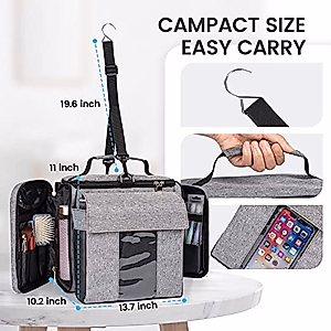 Aleemin Large Capacity Shower Caddy Tote Bag,Portable Shower Caddy for College Dorm Travel,Gym, Camp,Separate Compartment, Large Capacity,Hanging Travel Toiletry Bag for Men,Women,Student