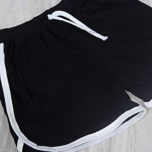 GORLYA 2 Pack Girl's Active Wear Play up Workout Gym Athletic Sport Running Casual Dolphin Shorts (GOR1044, 11-12Y, Black+Gray)