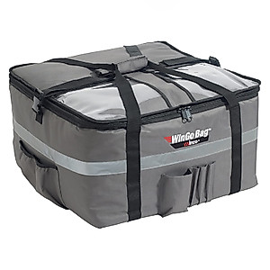 Winco BGCB-2212 Insulated Food Delivery Bag, XL, Gray