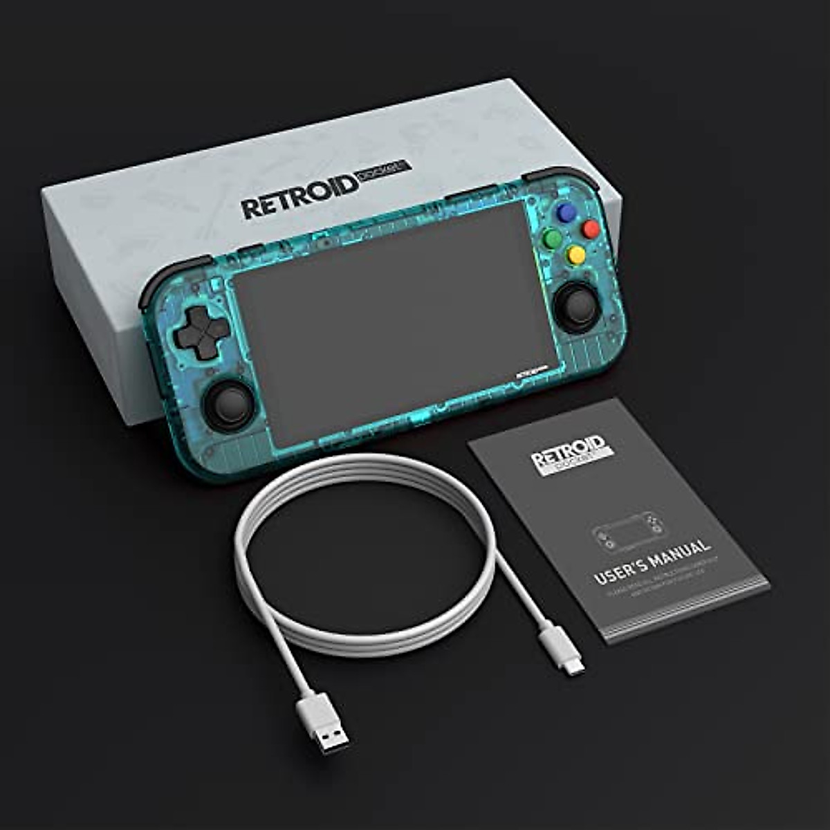 Retroid Pocket 3 Plus Retro Game Handheld Console, Retroid Pocket 3 Plus Android Retro Game Console Multiple Emulators Console Handheld 4.7 Inch 16:9 Display 4500mAh Battery Classic Games (Retro)