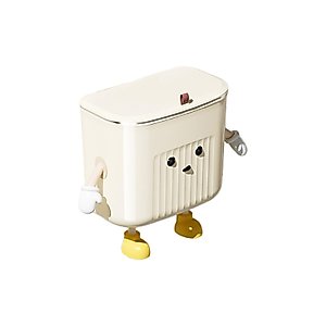 EPIPHQNY Garbage Can, Kitchen Compost Bin Cartoon Hangings Trash Can with Lid Cabinet Door Under Sink Garbage Can for Office Counter Home Decoration, 24.5*20cm