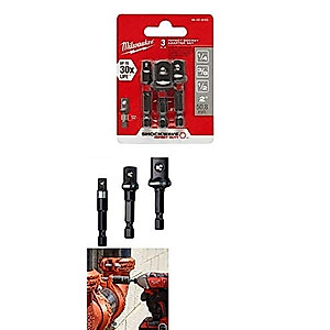 Milwaukee 48-32-5033 Power Drill Bit Extensions Shockwave Socket Adapter Set, 1/4", 3 Pack