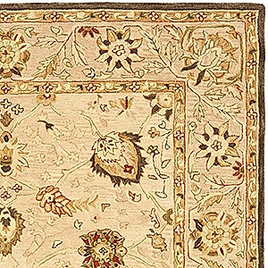 SAFAVIEH Anatolia Collection Area Rug - 8' x 10', Beige & Beige, Handmade Traditional Oriental Wool, Ideal for High Traffic Areas in Living Room, Bedroom (AN512A)